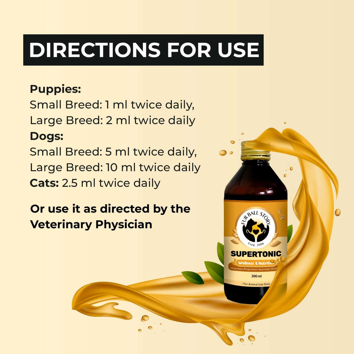 Supertonic Syrup: Ensures Head to Tail Wellness of Dogs & Cats